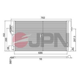 JPN Kondensator, Klimaanlage 60c9104JPN f&uuml;r Mercedes