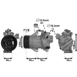 Van Wezel Kompressor, Klimaanlage 5300k618 f&uuml;r TOYOTA