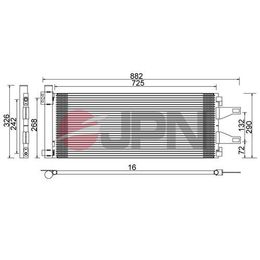 JPN Kondensator, Klimaanlage 60c9094JPN f&uuml;r Fiat Peugeot
