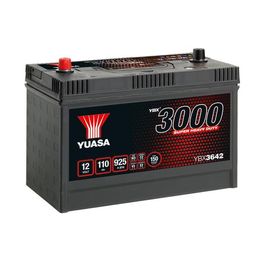 Yuasa Starterbatterie YBX3000 SHD Super Heavy Duty 12 V, 110 Ah, 925 A ybx3642 12V 68Ah 925A f&uuml;r LAND ROVER
