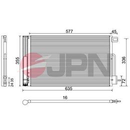 JPN Kondensator, Klimaanlage 60c9098JPN f&uuml;r Vaughall Opel Fiat Peugeot