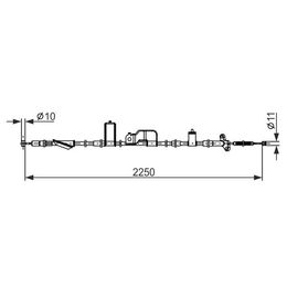 Bosch Seilzug, Feststellbremse 1987482915 f&uuml;r HONDA