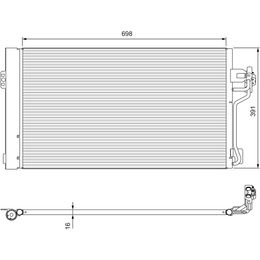 Valeo Kondensator, Klimaanlage 814391 f&uuml;r Mercedes (FJDA)