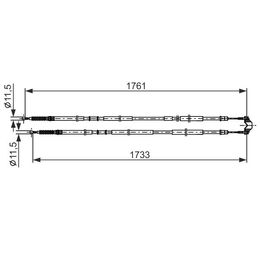 Bosch Seilzug, Feststellbremse 1987482857 f&uuml;r Opel