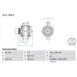Bosch Generator 0986047490 f&uuml;r Mercedes