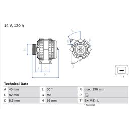 Bosch Generator 0986041740 f&uuml;r Volvo
