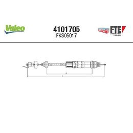 Valeo Seilzug, Kupplungsbet&auml;tigung FTE CLUTCH ACTUATION 4101705 f&uuml;r Peugeot