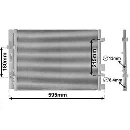 Van Wezel Kondensator, Klimaanlage 82005249 f&uuml;r HYUNDAI