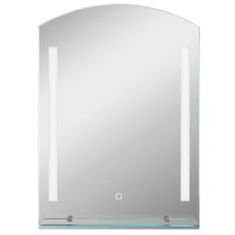 kleankin Badspiegel, Silber, Glas, 12x70x50 cm, Badezimmer, Badezimmerspiegel, Badspiegel