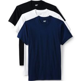 LANDS' END Kurzarm-Shirt mit Rundhalsausschnitt (3er-Set), Herren,  Sonstige, Baumwolle, by Lands' End