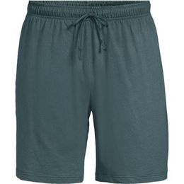 LANDS' END Pyjama-Shorts aus Baumwoll-Jersey, Herren,  Grau, Baumwolle, by Lands' End