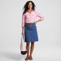 LANDS' END Langarm Oxford-Hemdbluse f&uuml;r Damen, Damen, size: regular, Wei&szlig;, Baumwolle, by Lands' End