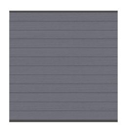 TraumGarten WPC-Sichtschutzzaun Rundum-Sorglos-Paket CLASSIC Anthrazit/Anthrazit Sichtschutz Steckzaun Lamellenzaun, 1 Ecke, 16,36 m,anthrazit,Basicp