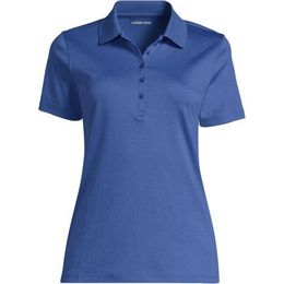 LANDS' END Supima-Poloshirt f&uuml;r Damen in Petite-Gr&ouml;&szlig;e, Damen, size: petite, Blau, Baumwolle, by Lands' End