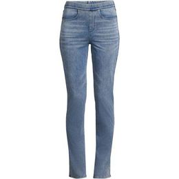 LANDS' END High Waist Straight Knit STARFISH Jeans f&uuml;r Damen in Plus-Gr&ouml;&szlig;e, Damen, size: plus, Blau, Baumwoll-Mischung/Polyester-Mischung, by Lands' End
