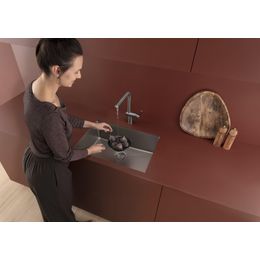 KWC BEVO E K&uuml;che Schwenkauslauf A 220 mm seitenbedient, brushed graphite,3600018012 3600018012