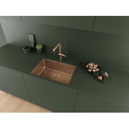 KWC BEVO E K&uuml;che Schwenkauslauf A 220 mm seitenbedient, brushed copper,3600018027 3600018027