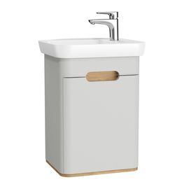 Vitra Sento Set 50 cm Handwaschbecken + Unterschrank 1 T&uuml;r T&uuml;ranschlag rechts Hellgrau Matt,65981 65981