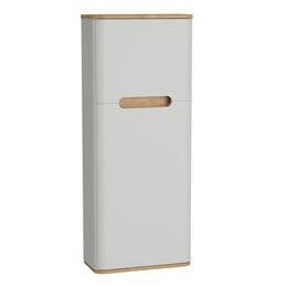 Vitra Sento Hochschrank Compact 2 T&uuml;ren T&uuml;ranschlag links 50 x 22 x 122 cm Hellgrau Matt,66153 66153