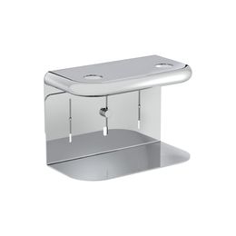 Vitra Liquid Doppel-Seifenspenderhalter Wandmontage Breite 20 cm Chrom,A44567 A44567