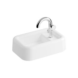 Vitra Liquid Aufsatzwaschtisch rechteckig 58 cm Becken links mit Hahnloch rechts ohne,7315B403-0041 7315B403-0041