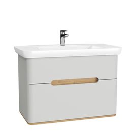 Vitra Sento Set 98 cm Waschtisch + Unterschrank 2 Laden Hellgrau Matt,65990 65990
