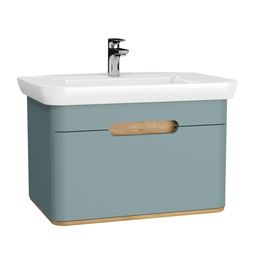 Vitra Sento Set 78 cm Waschtisch + Unterschrank 1 Lade Fjordgr&uuml;n Matt,65874 65874