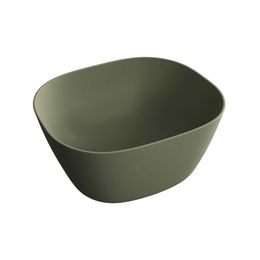 Vitra Plural Aufsatzschale hoch rechteckig 45 x 38 x 22 cm Sanit&auml;rkeramik Moos Matt,7811B475-0016 7811B475-0016