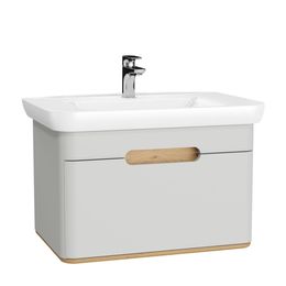 Vitra Sento Set 78 cm Waschtisch + Unterschrank 1 Lade Hellgrau Matt,65986 65986