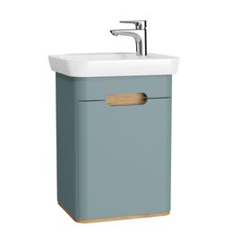 Vitra Sento Set 50 cm Handwaschbecken + Unterschrank 1 T&uuml;r T&uuml;ranschlag links Fjordgr&uuml;n Matt,65868 65868