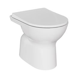 Vitra New S20 Round Tiefsp&uuml;ler-Stand-WC sp&uuml;lrandlos Smooth Flush open Wei&szlig; Hochglanz,7707L003-0075 7707L003-0075