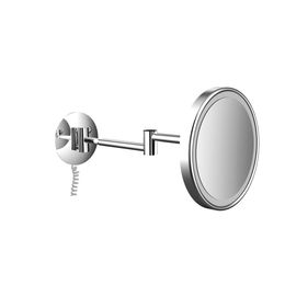 Emco LED-Rasier- und Kosmetikspiegel 2-armig, 3-fach, rund, D: 203 mm, Stecker, chrom, 109406013 109406013