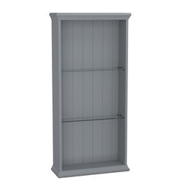 Vitra Valarte Wandregal Breite 54 cm H&ouml;he 114 cm 2 Glaseinlegeb&ouml;den Grau Matt,62253 62253
