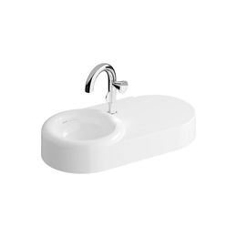 Vitra Liquid asymmetrischer Waschtisch 80 cm Becken links mit Hahnloch ohne,7314B403-0041 7314B403-0041