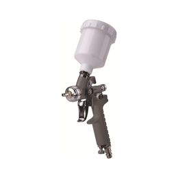 Aerotec Farbspritzpistole Druckluft Mini HVLP D&uuml;se 0,8+0,5mm/Kunststoff-Flie&szlig;becher (2005700)