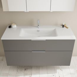 Burgbad Eqio Schrank mit Slim Keramik-Waschtisch, 2 Ausz&uuml;ge, SHBT122F6584C0001G0146,