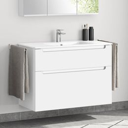 evineo ineo5 Waschtischunterschrank B: 100 H: 70 T: 45,5 cm, 2 Ausz&uuml;ge, BE0302WM,