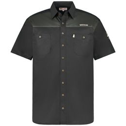 Herren Gro&szlig;e Gr&ouml;&szlig;en | Kamro Freizeithemd mit Stickerei Farbe schwarz Gr&ouml;&szlig;e: 4XL