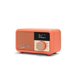 Roberts Radio ROBERTS Revival Petite 2 pop orange DAB+ Radio (Wecker, Bluetooth, mit Akku, USB, tragbar)
