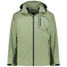 Herren Gro&szlig;e Gr&ouml;&szlig;en | Blue Wave Softshelljacke, wind- und wasserabweisend Farbe oliv Gr&ouml;&szlig;e: 4XL