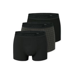 Boxer uncover by Schiesser "Uncover Cotton", Herren, Gr. S, schwarz (908, sonstiges), Single Jersey, Obermaterial: 95% Baumwolle, 5% Elasthan, k&ouml;rpernah, Unterhosen, ohne Eingriff, elastisch, Single Jersey-Qualit&auml;t, Logo-Bund