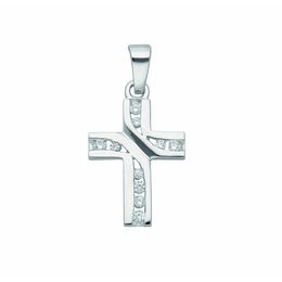 Adelia&acute;s Kettenanh&auml;nger ADELIA&acute;S "Kreuzanh&auml;nger 925 Silber mit Zirkonia", silber, Schmuckanh&auml;nger, Damen, mit Zirkonia, Silber 925 (Sterlingsilber), Kettenanh&auml;nger, Silberanh&auml;nger Kreuz
