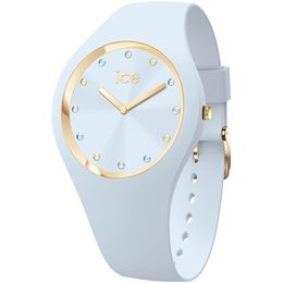 Ice Watch Quarzuhr ICE-WATCH "ICE cosmos - Small+ - 2H (colour stones)", blau (hellblau), Armbanduhren, Damen, Quarzuhr, Armbanduhr, Damenuhr, Silikonarmband, analog