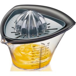 2in1 Entsafter Gefu, schwarz (transparent, anthrazit, silberfarben), B:18cm H:10,5cm T:21,3cm, Entsafter, Kunststoff, F&uuml;llmenge 700 ml