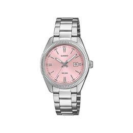 Quarzuhr, edelstahlfarben, CASIO TIMELESS COLLECTION, Armbanduhren, Damen, Quarzuhr, Armbanduhr, Damenuhr, Edelstahlarmband, analog, Tag, Neo-Display