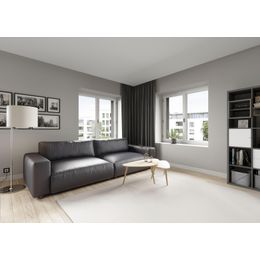 Big-Sofa Musterring "LUCIA Mega Sofa, hoher Sitzkomfort, Breite 252cm, Kontrastnaht", braun (braun bax), B:252cm H:81cm T:124cm, Flachgewebe FLORIS (100% Polyester);Flachgewebe VALMONT (60% Baumwolle/ 40% Leinen);Microfaser CRONA (100% Polyester), Sofas, Big-Sofa, in vielen Qualit&auml;ten und 4 unterschiedlichen N&auml;hten, 2,5-Sitzer