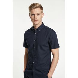 Jack & Jones Kurzarmhemd JACK & JONES "JPRBLUHARVEY OXFORD S/S SHIRT", Herren, Gr. S, N-Gr, sky captain fit:regular fit, Web, Obermaterial: 97% Baumwolle, 3% Elasthan, unifarben, regular fit normal, ohne Ausschnitt, gerader Abschluss, Hemden, mit Button-Down Kragen