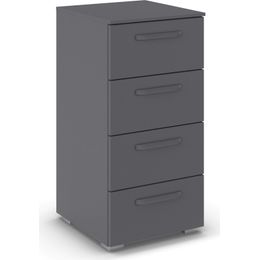 Schubkastenkommode OTTO HOME "Kommode Sideboard Schubladenkommode Schlafzimmerkommode OTELI", graumetallic, B:40cm H:81cm T:42cm, Holzwerkstoff, Sideboards, mit 4 ger&auml;umigen Schubladen f&uuml;r viel Stauraum MADE IN GERMANY