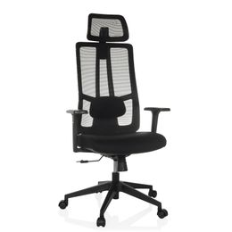 hjh OFFICE Profi B&uuml;rostuhl TRAMORE Stoff / Netzstoff mit Armlehnen