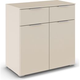 Kombikommode OTTO HOME "Kommode Sideboard Schubladenkommode Schlafzimmerkommode CORTONA", beige (champagner), B:80cm H:81cm T:42cm, Holzwerkstoff, Sideboards, Kombikommode, mit 2 Schubladen und 1 verstellbaren Einlegeboden MADE IN GERMANY